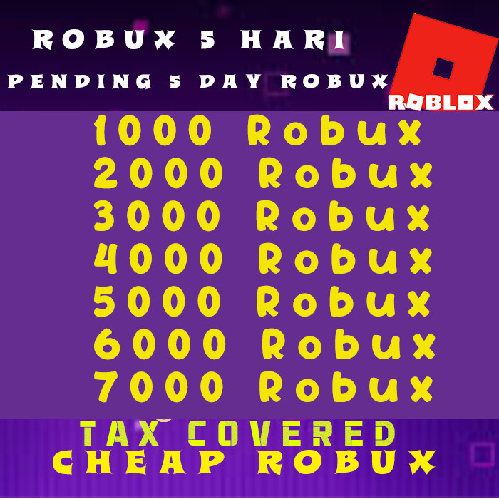 Roblox 5hari Robux Robox pc game kuromi melody 1000-7000 | Shopee Malaysia