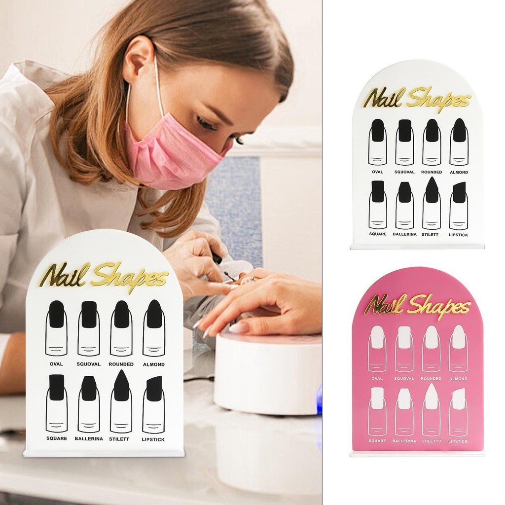 Nail Tips Display Board Acrylic Nail Type Display Sign Manicure Display ...