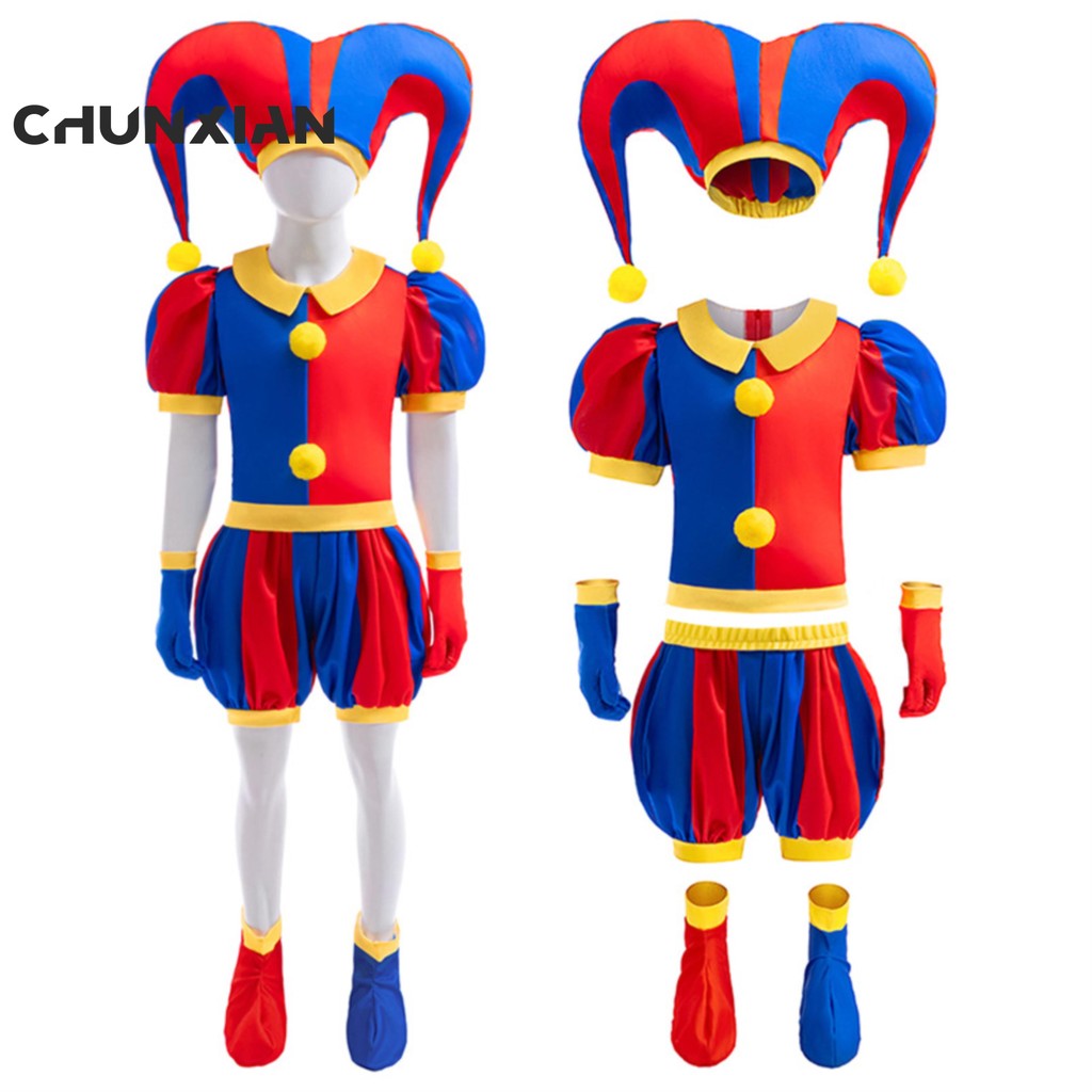 The Amazing Digital Circus Joker Cosplay Suit Kids Halloween Carnival ...