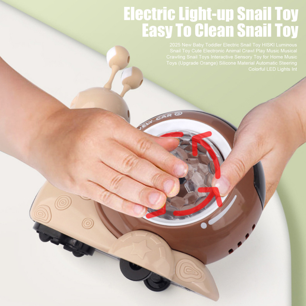 Lingoer| Snail Toy Electric Snail Toy Snail Car Toy with Led Light and ...