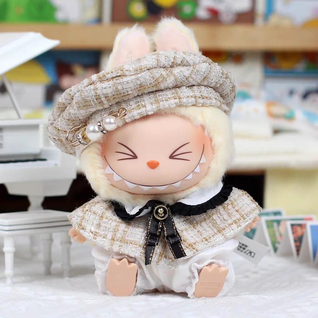 Ropa Labubu For 15cm Labubu V1 V2 Mini Doll's Stylish Cape With Beret ...