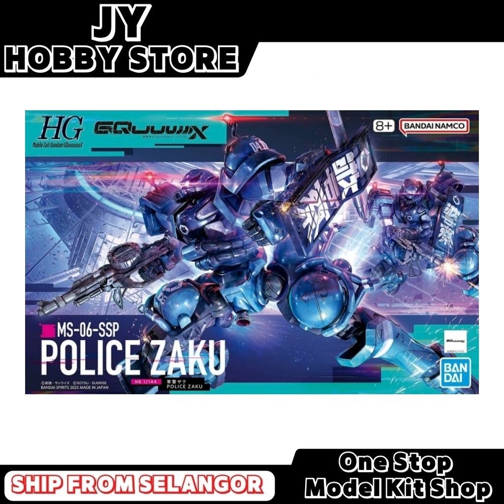 Bandai HG 1/144 Police Zaku 68566 Mobile Suit Gundam GQuuuuuux MS-06-SSP Police Zaku Gunpla ...