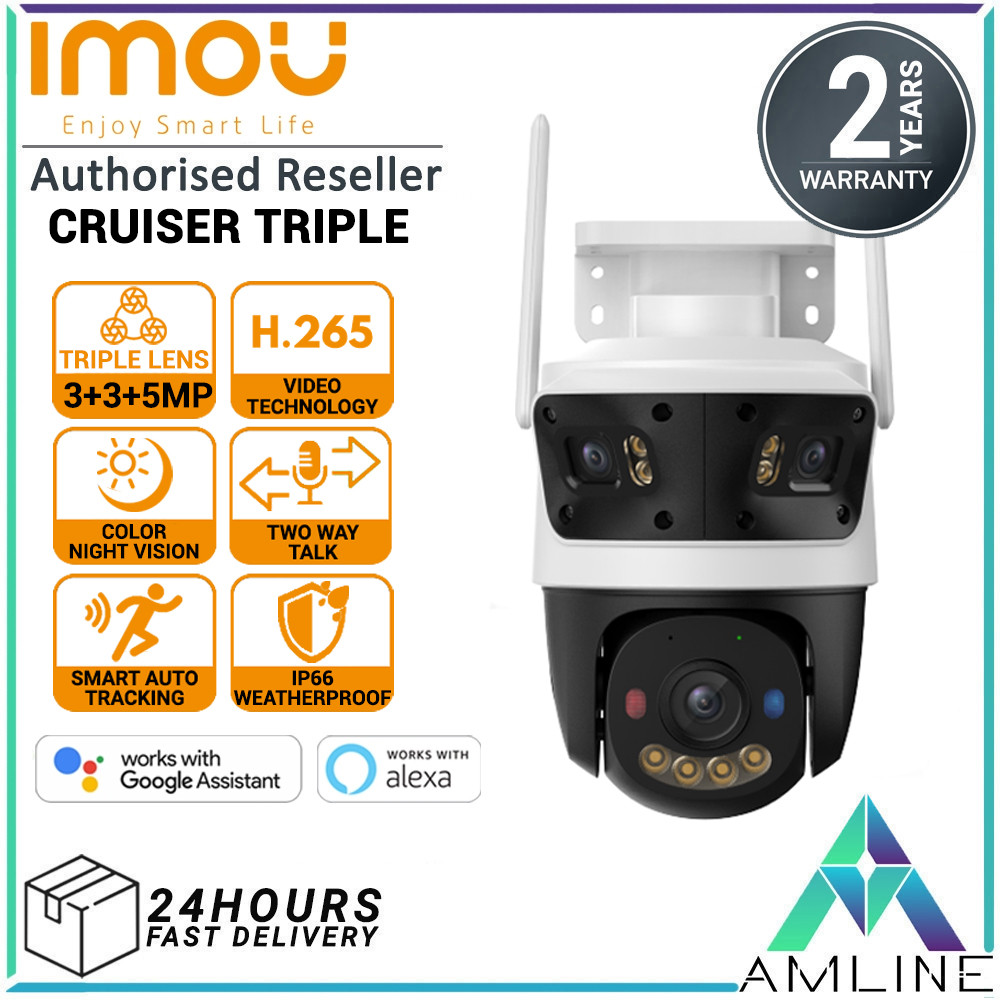Imou Cruiser TRIPLE 11MP Recording Two Way Talk WiFi TRIPLE Lens 3+3 ...