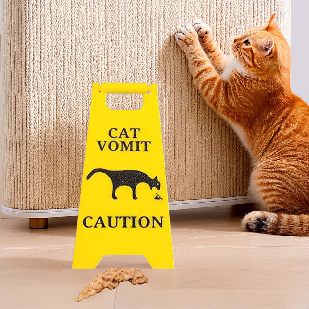 Cat/Dog Vomit Sign Cat Warning Sign Decoration Funny Yard Warning Sign ...