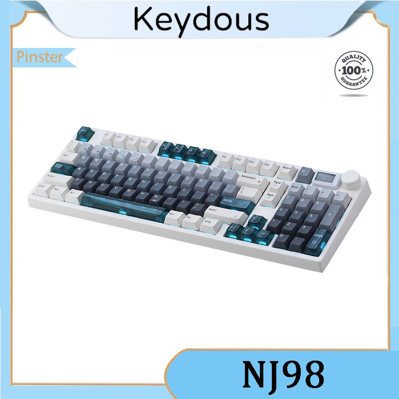 Keydous NJ98 the third mock examination 2.4G Bluetooth wireless hot plug customized 98 key ...