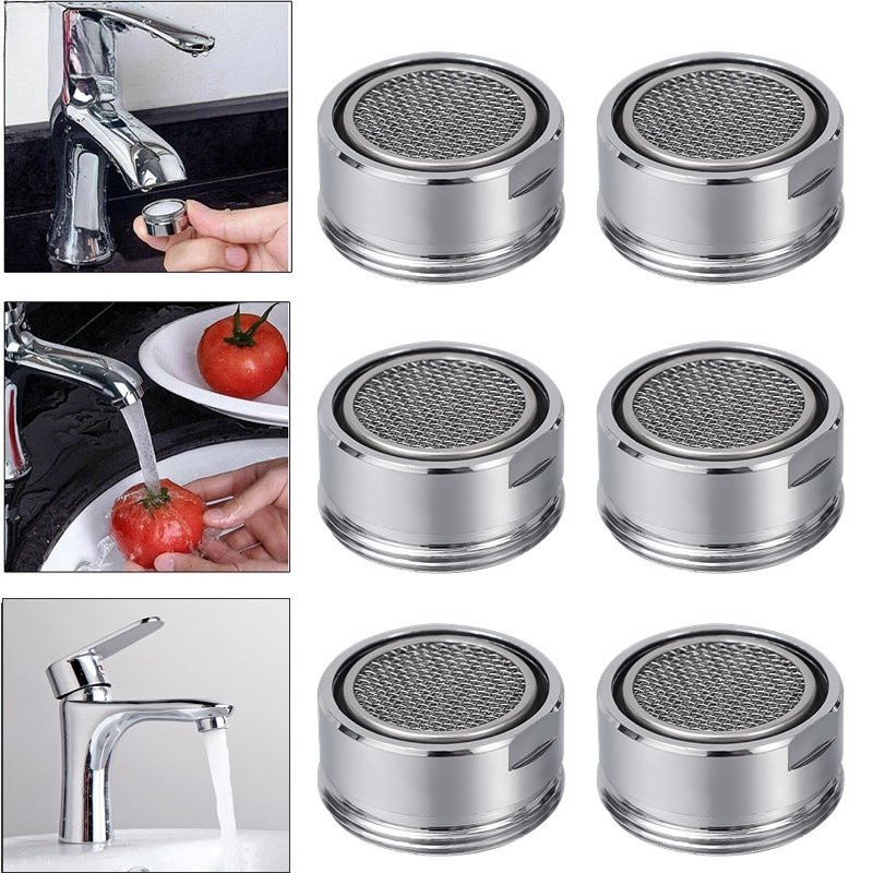 24mm Brass+Stainless Steel Faucet Aerator Reusable Water-Saving Splash ...