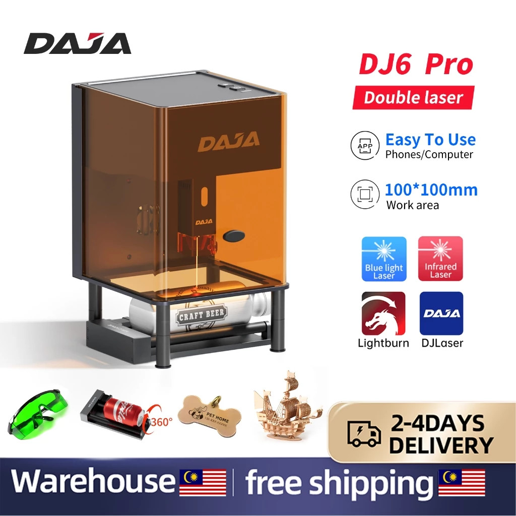 DAJA DJ6 Pro 10W Portable Mini Laser Engraving Machine Suitable for ...