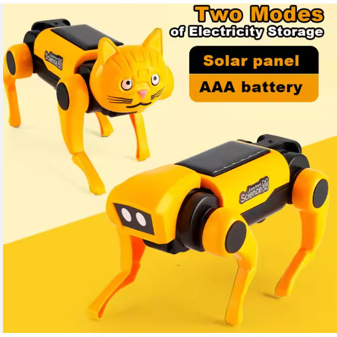 Solar Robot Dog Cat Science Experiment Diy Building Powered Learning ...