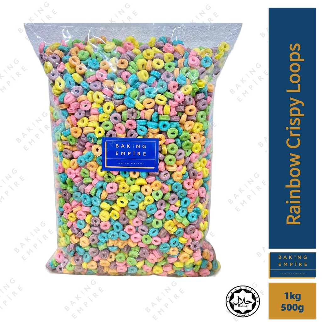 Rainbow Crispy Loops/Fruity Crispy Loops 1kg/500g | Shopee Malaysia