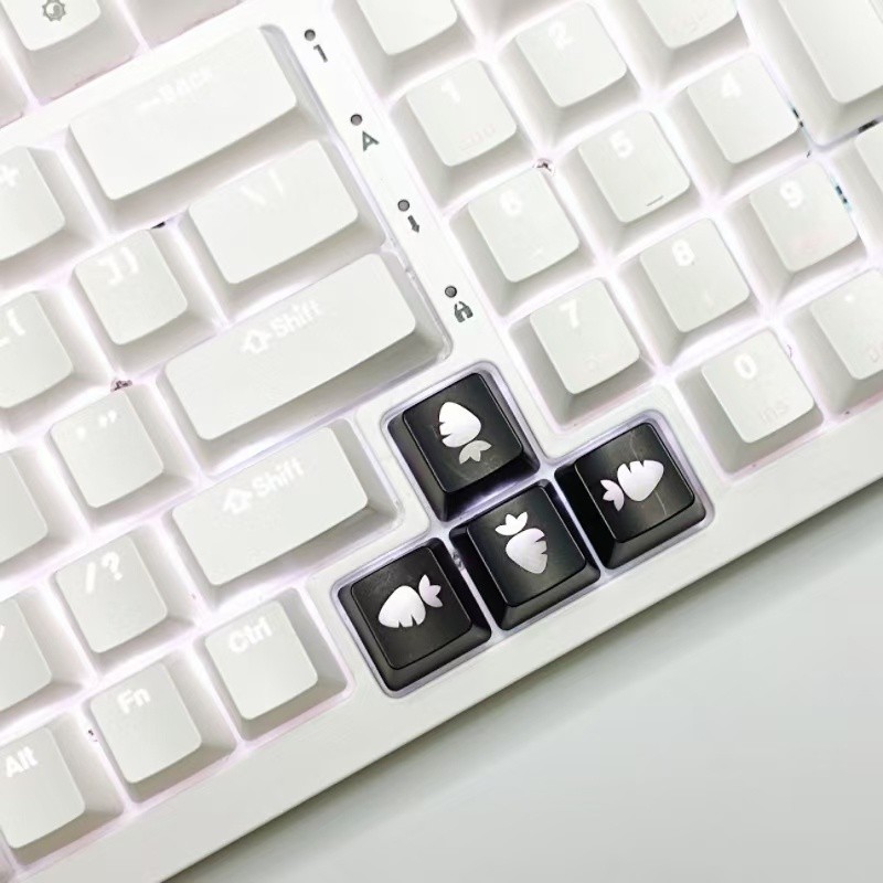 4pcs Translucent Keycap Direction Key Carrot Mechanical Keyboard Keycap ...
