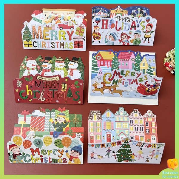 christmas card 2024 kad ucapan Krismas baru sampul surat kad perunggu ...