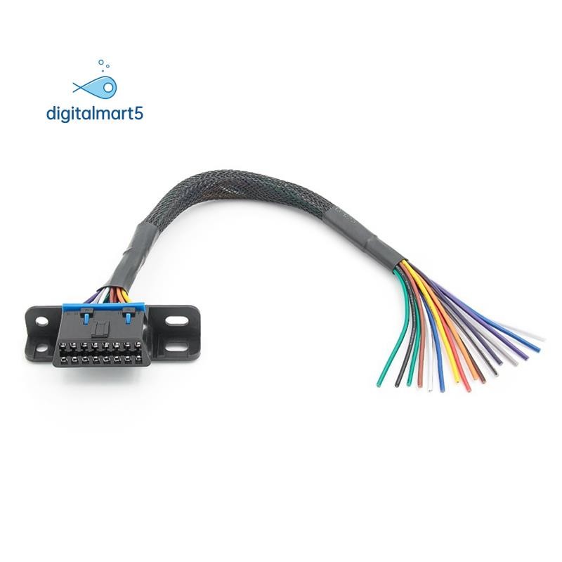 Replacement Accessories Universal OBD2 16Pin Female Connector to Open ...