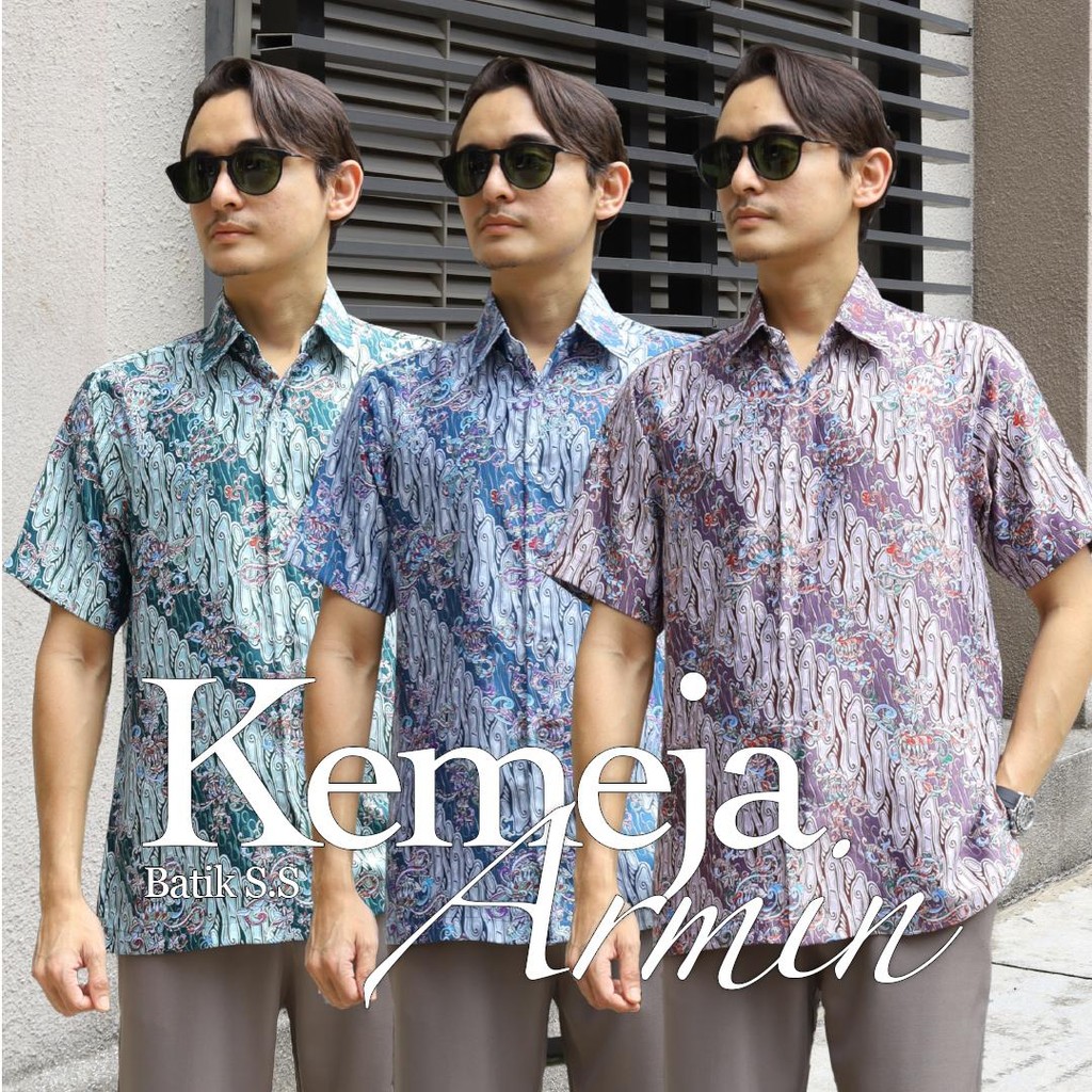 JAKEL Kemeja Batik Short Sleeve Armin | Shopee Malaysia