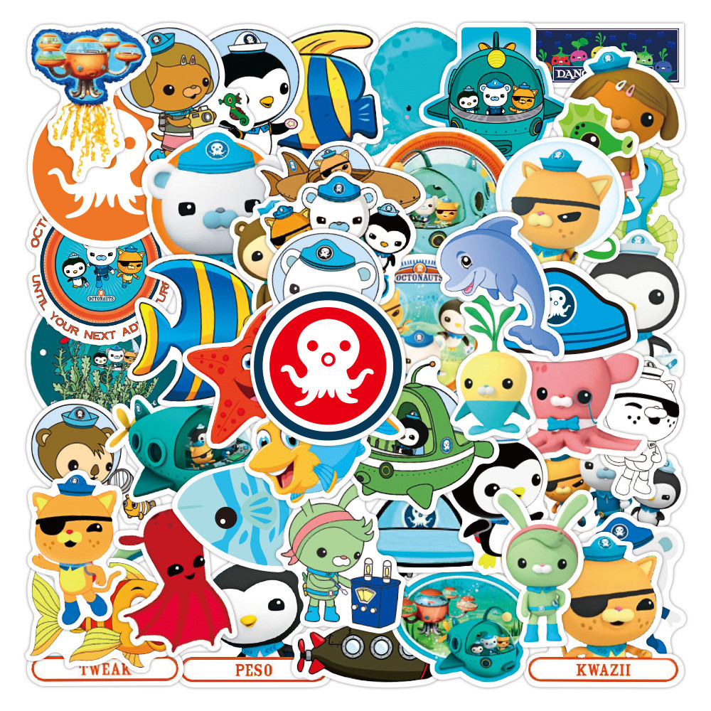 50 pcs The Octonauts Cartoon Waterproof PVC Stickers | Shopee Malaysia