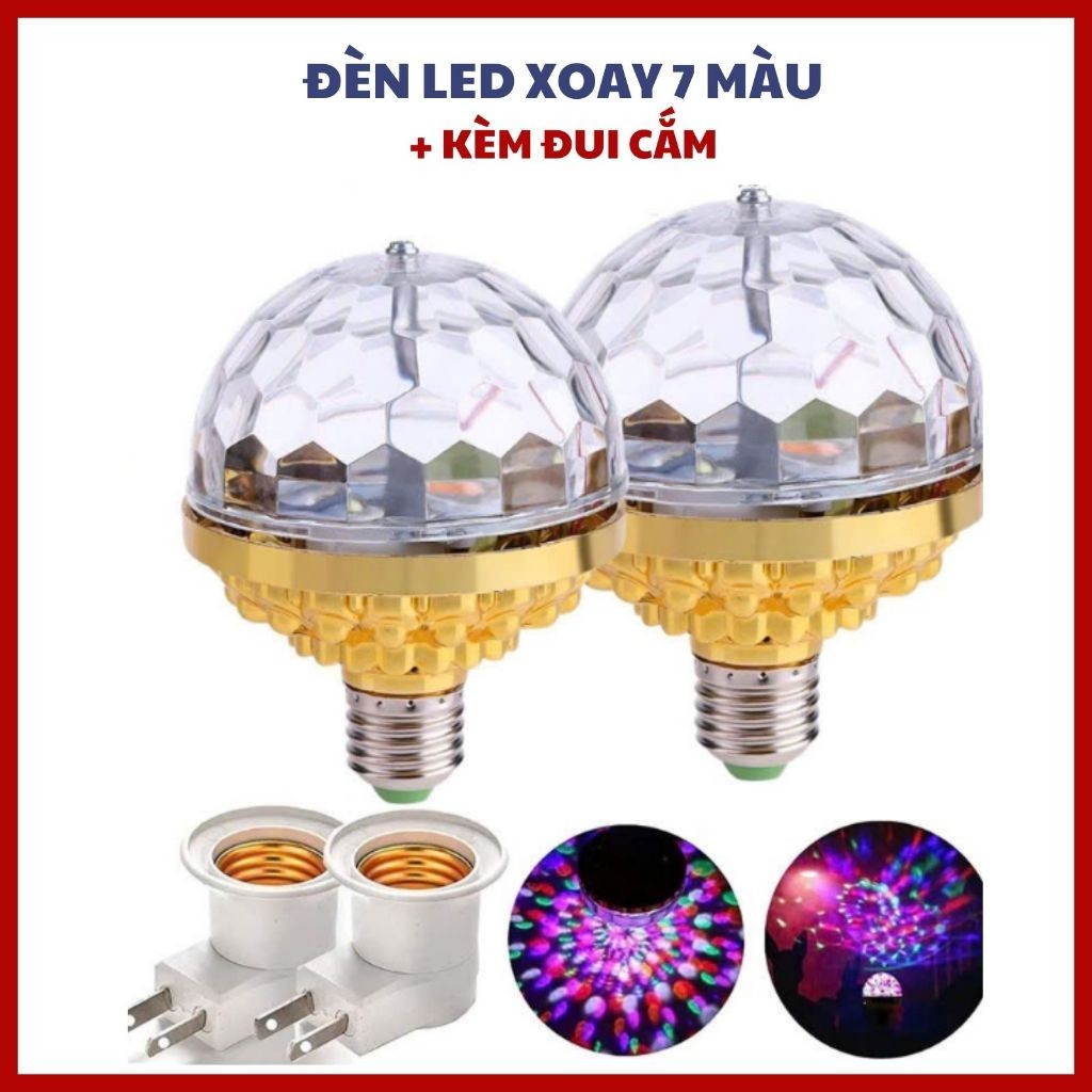 7-color rotating led disco light with E27 plug flashes with music in ...