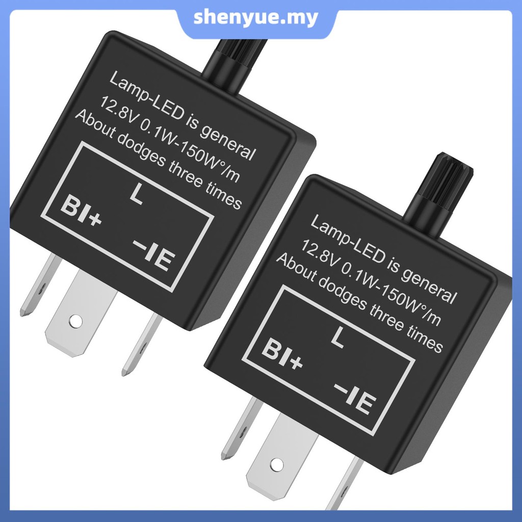 2Pcs CF-13 LED Flasher Relay 3 Pins Adjustable LED Turn Signal Relay ...