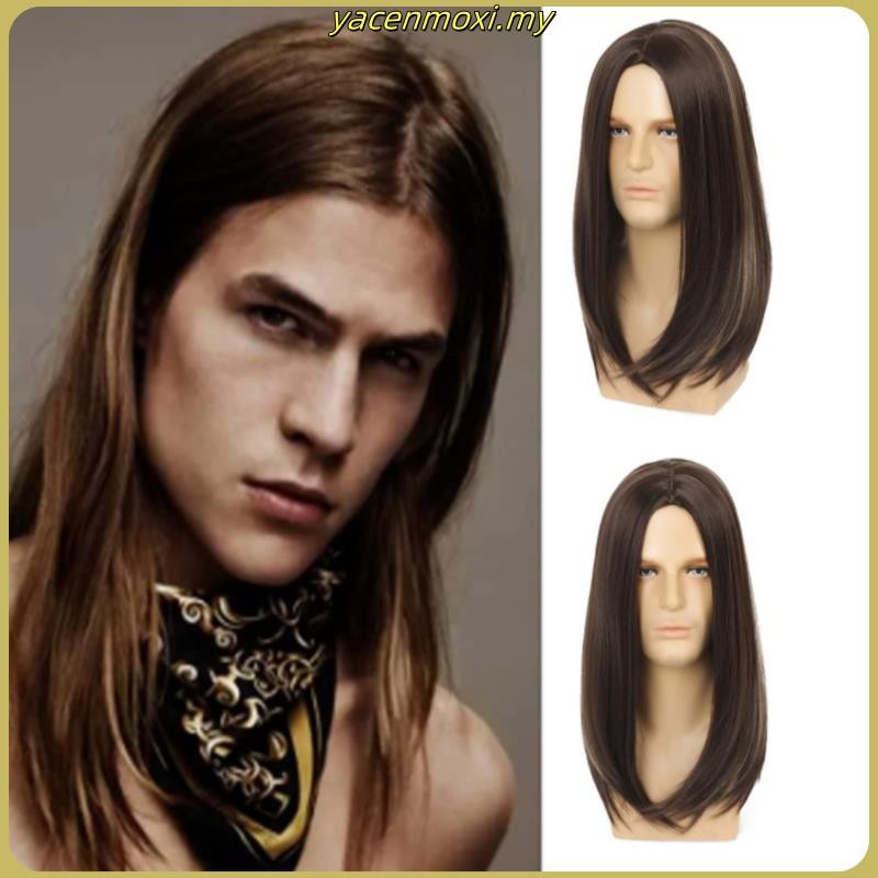 OCEANMAP Men Cosplay Wigs, Natural Rock Male Synthetic Hair, False ...