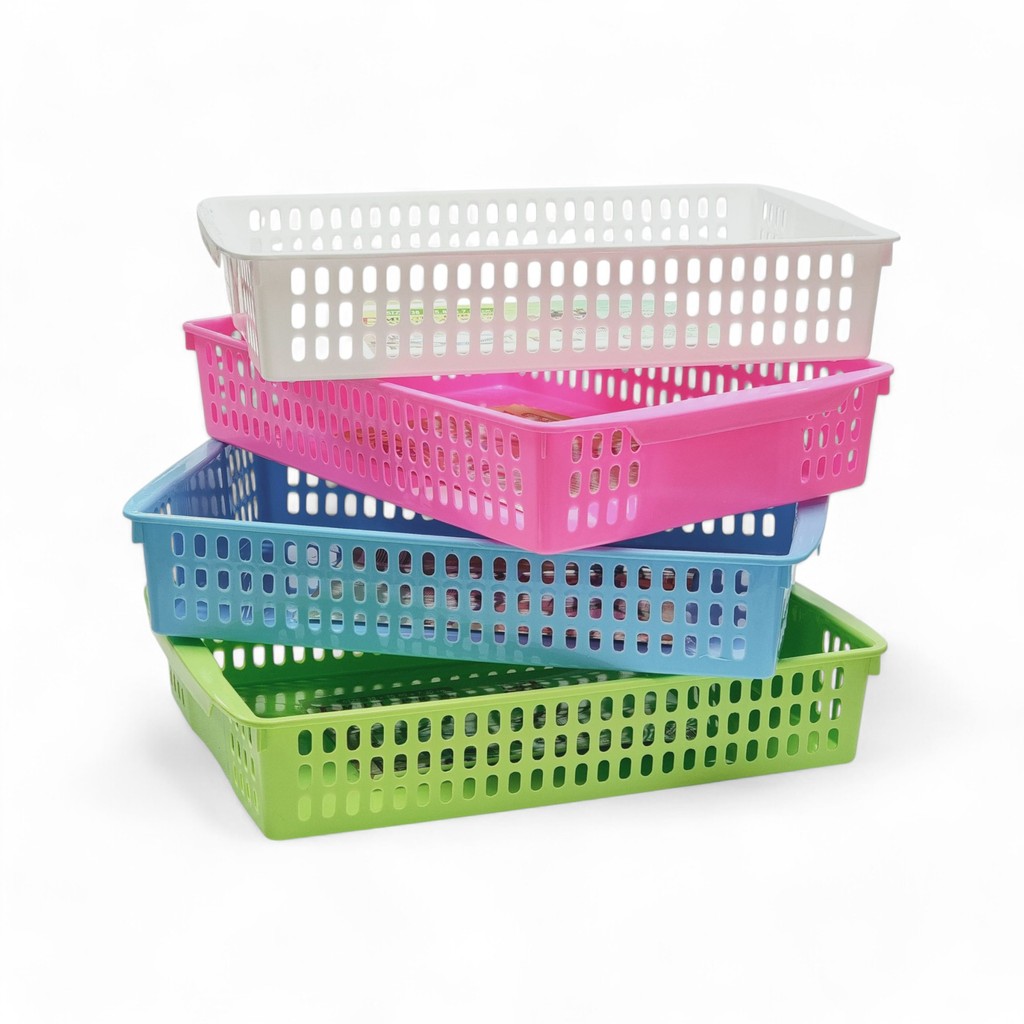 (Pack Of 2) A4 Document Basket Tray Multipurpose Storage Life-pro Brand ...