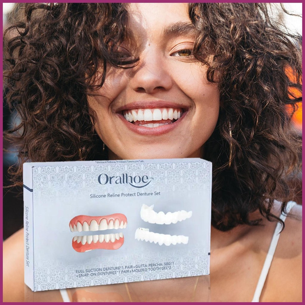 Fake Teeth Top and Bottom Denture Solution Improve Smile Denture Full ...