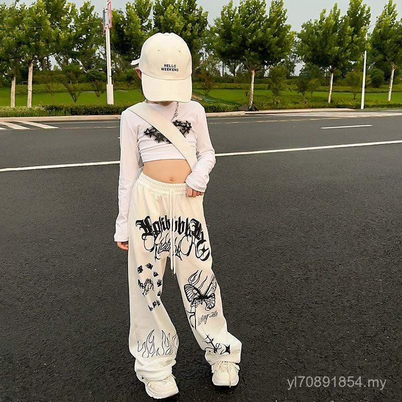 Seluar budak perempuan musim luruh gaya baru 2024 ketat kaki gadis ...