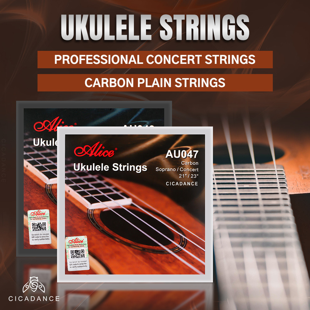 Alice 26 Inch Ukulele String Transparent Titanium Carbon Plain Strings ...