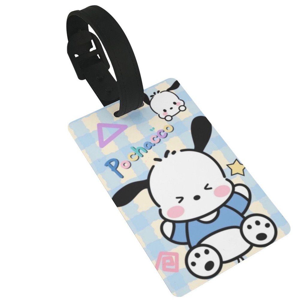 Pochacco Funny Luggage Tags Unique Travel Baggage Bag Tags Suitcase ...