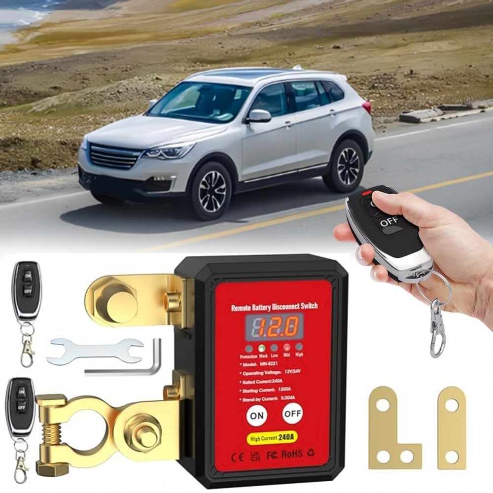 Remote Battery Isolator Switch 12V with LED for Safe Vehicle Operation ...