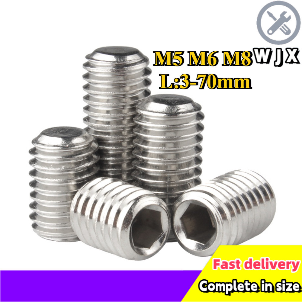 M5/m6/m8 SUS304 Hexagon Socket Top Thread Headless Machine Meter Screw ...