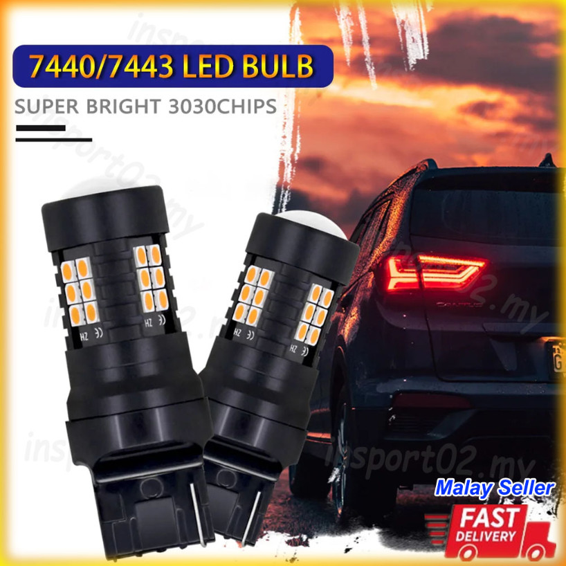 1 Pair Flash Turn Signal Lights 转向灯 一对 车尾灯 Car LED Brake Light Bulb T20 ...