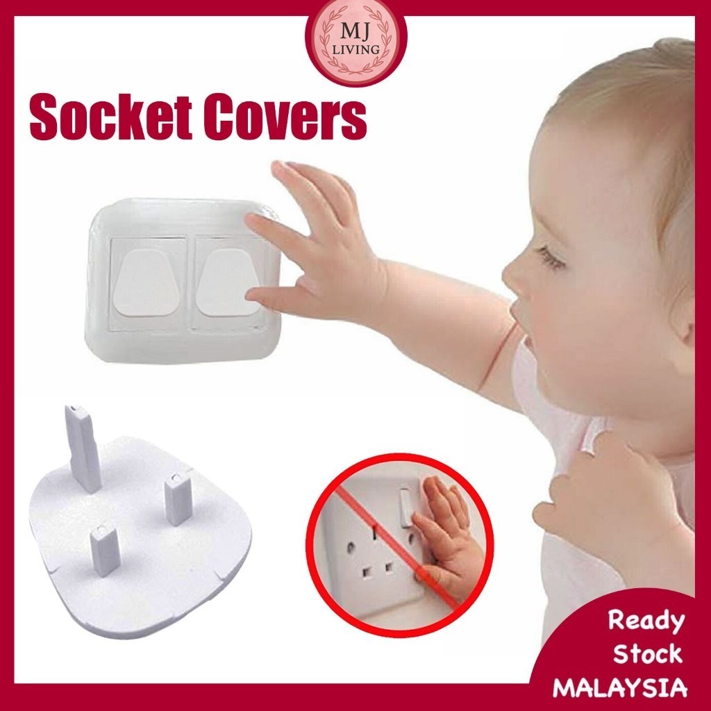 3 Pin Socket Safety Cover Protectors Secure Electrical Shock Proof Plug ...