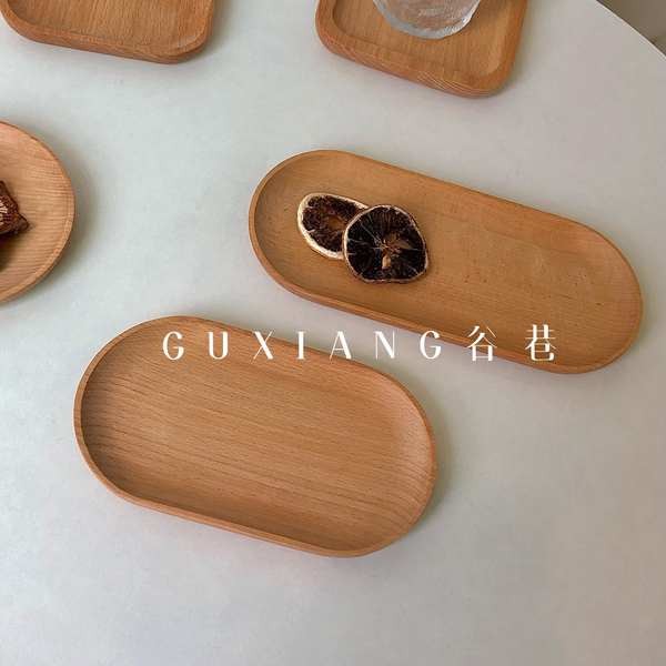 bamboo tray dessert serving tray Pinggan kayu beech gaya Jepun, kopi ...