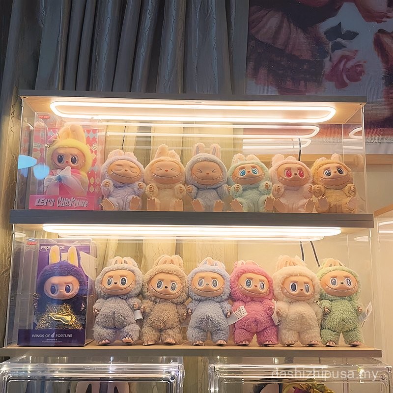 Labubu Labubu Labubu Macaron Vinyl Face Mystery Box Storage Box Rack ...