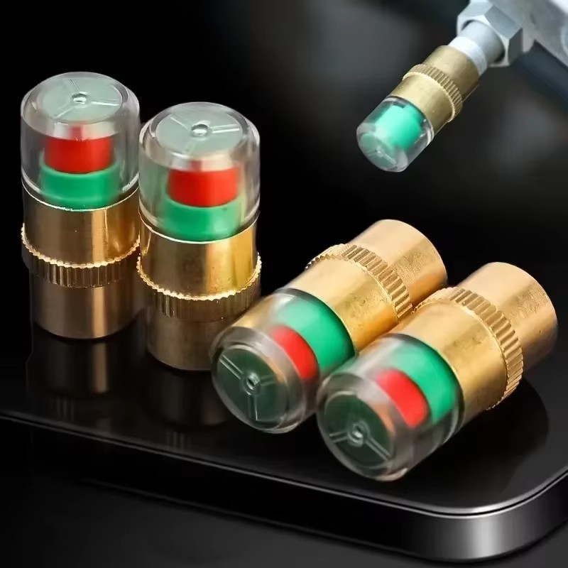Tire Pressure Monitor Valve Cap Indicator Sensor Air Alert Tyre Valve ...