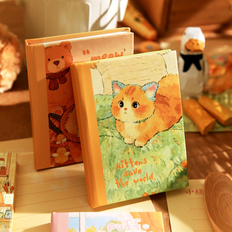 Cdaily|80 Sheets Into Owoo Diary A7 Notebook Cute Warm Meow Series ...