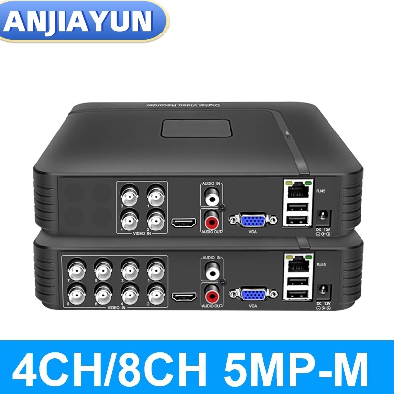 CCTV DVR Hybrid 4CH 8CH 5M-N 5 IN 1 AHD CVI TVI CVBS 1080P Security DVR ...