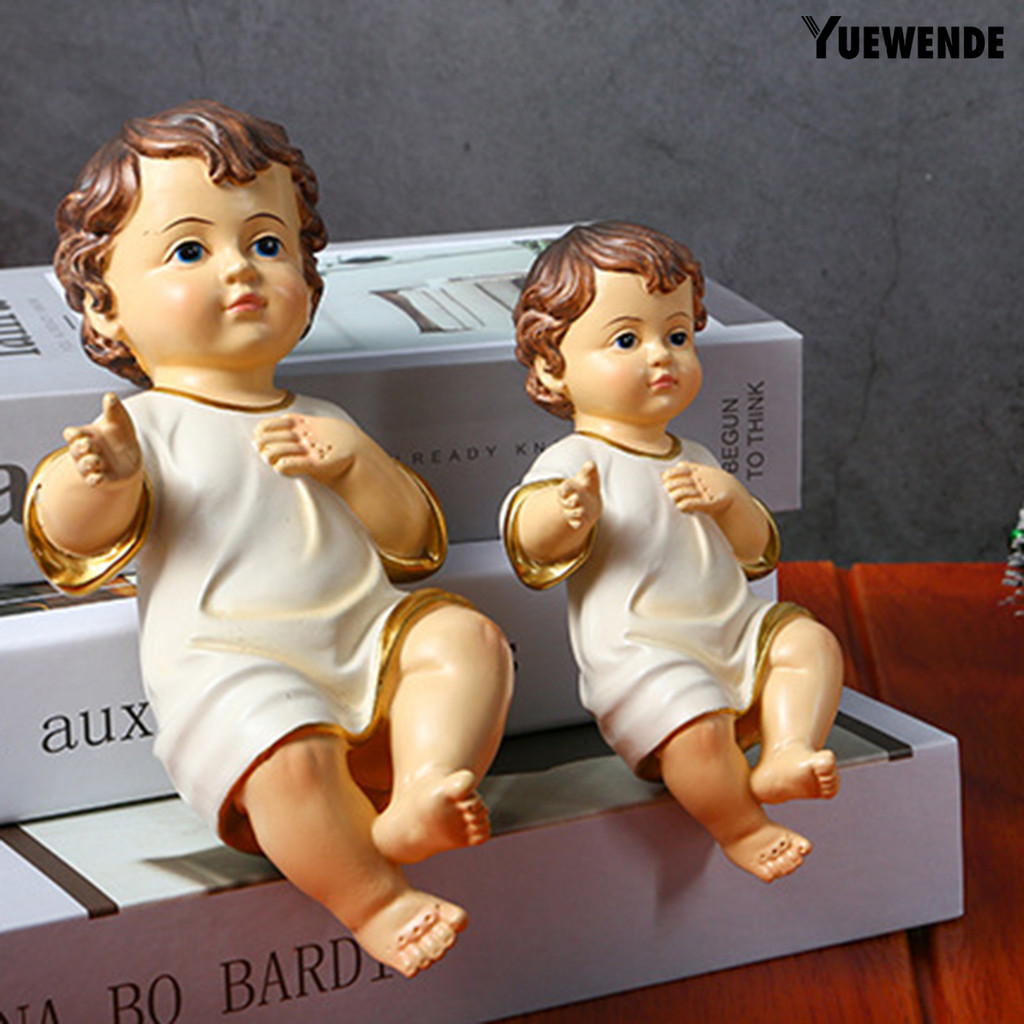 [YUE]Baby Figurine Classic Home Decor Resin Christmas Nativity Jesus ...