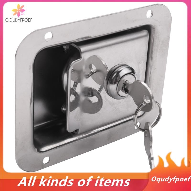 [Oqudy] Paddle Latch with Lock & Key Travel Trailer Lock Stainless ...