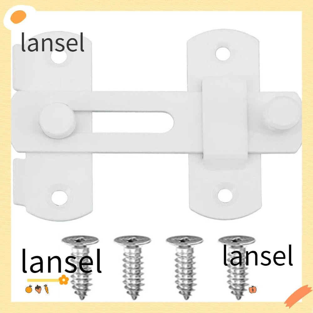 LA Door Latch, Stainless Steel White Locking Latch, Universal 4 Inch ...