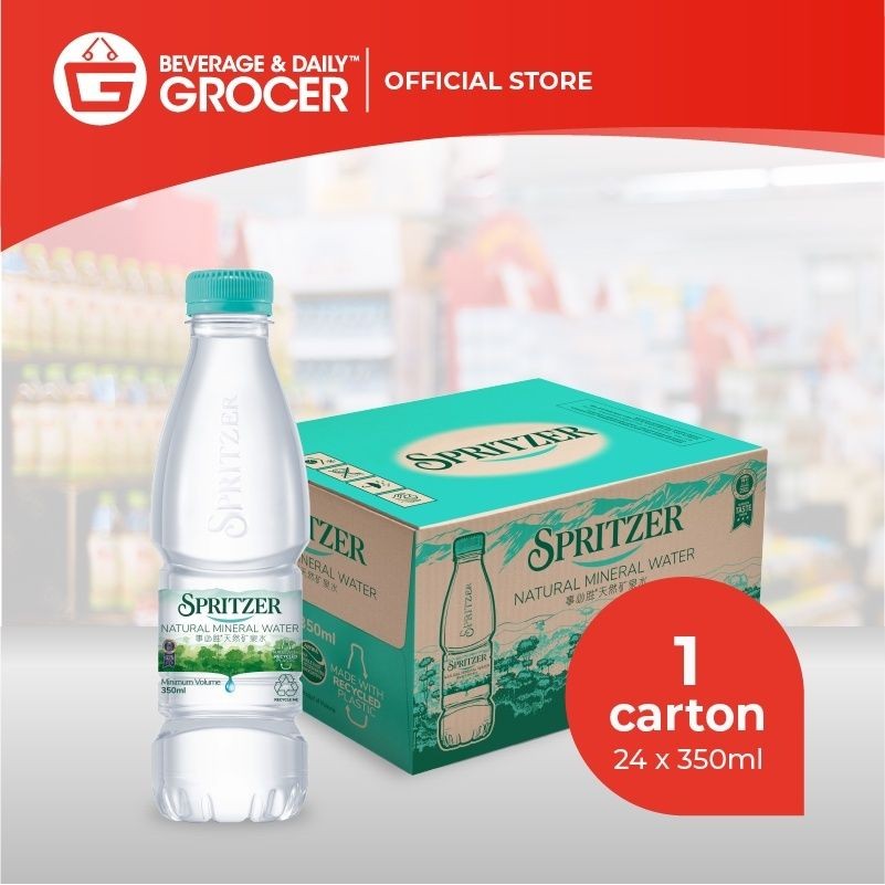 Spritzer Natural Mineral Water 24 x 350ML-1 Carton | Shopee Malaysia