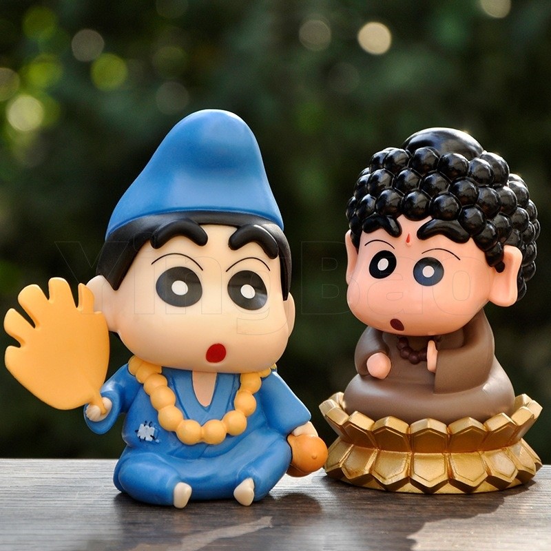 4 Signs 10CM Cute Crayon Shin-chan cos Lord Buddha Cute Anime Action ...