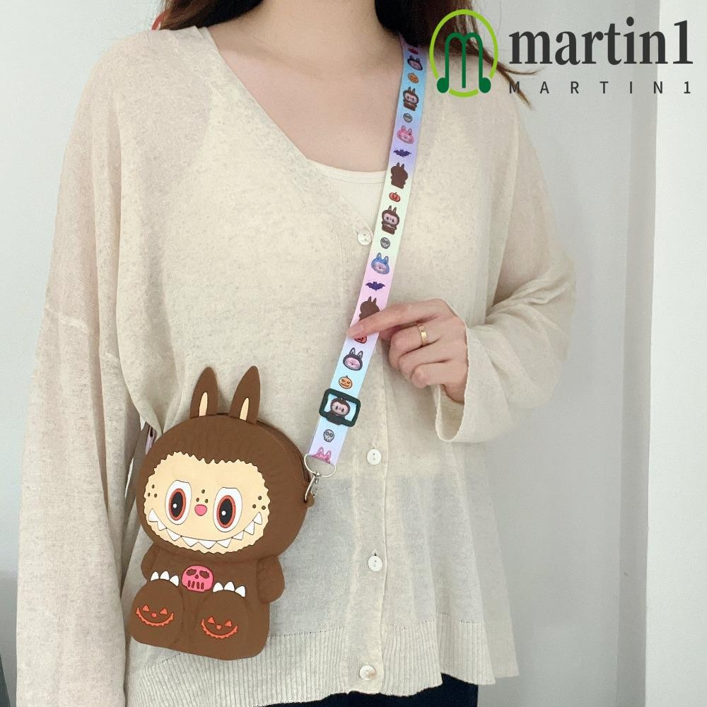 MARTIN1 Labubu Crossbody Bag, Toy Soft Silicone Shoulder Bag, Portable ...
