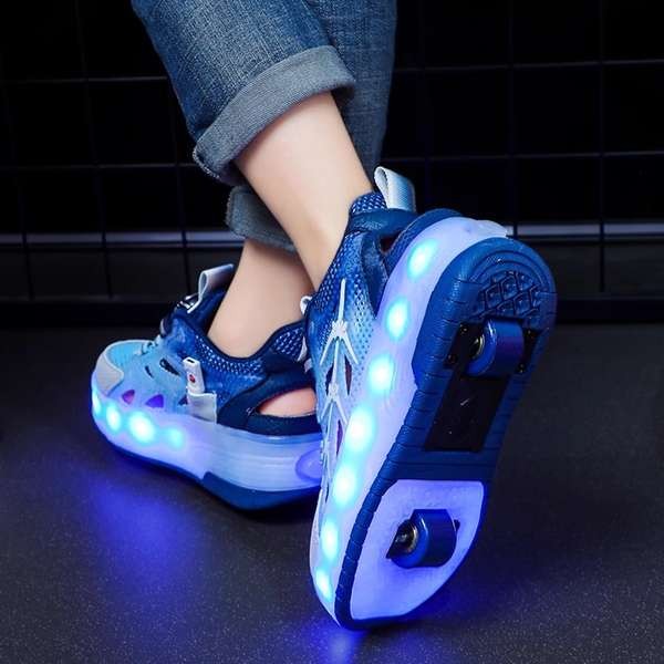 kasut roda kasut roda budak perempuan Kasut lari, roda berkembar kanak ...