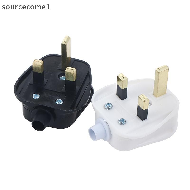 NAY England Removable Power Plug Type G White Black 3 Pin UK Mains Plug ...
