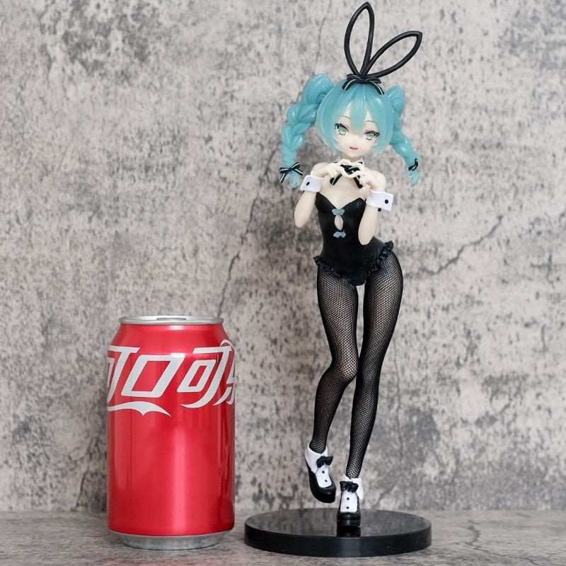 Original Painting Black Silk Hatsune Miku Black Silk Bunny Girl Figure ...