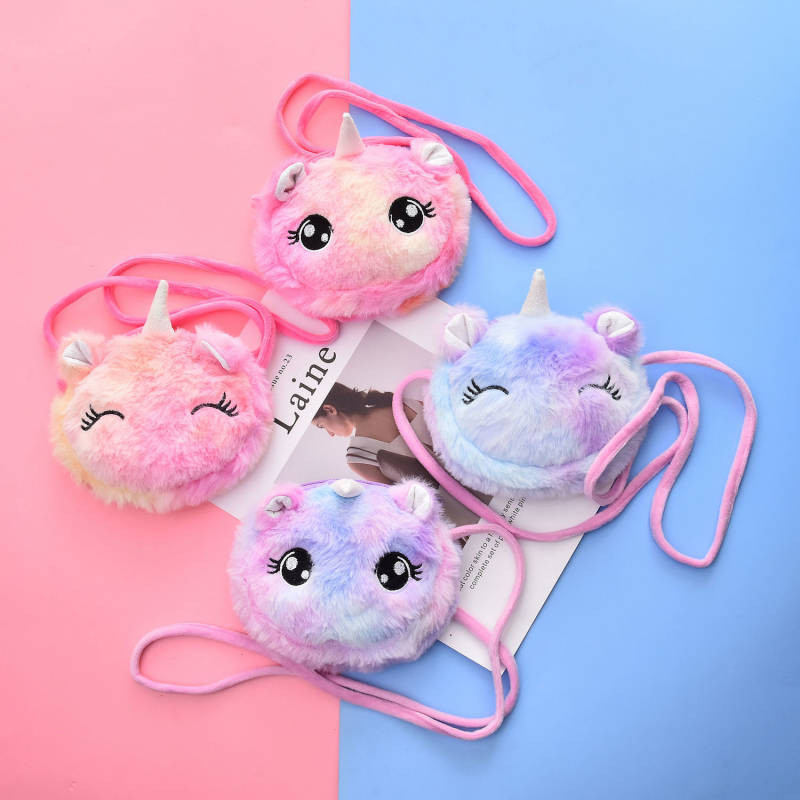 Cartoon Cute Children Plush Small Satchel Girl Student Shoulder ...