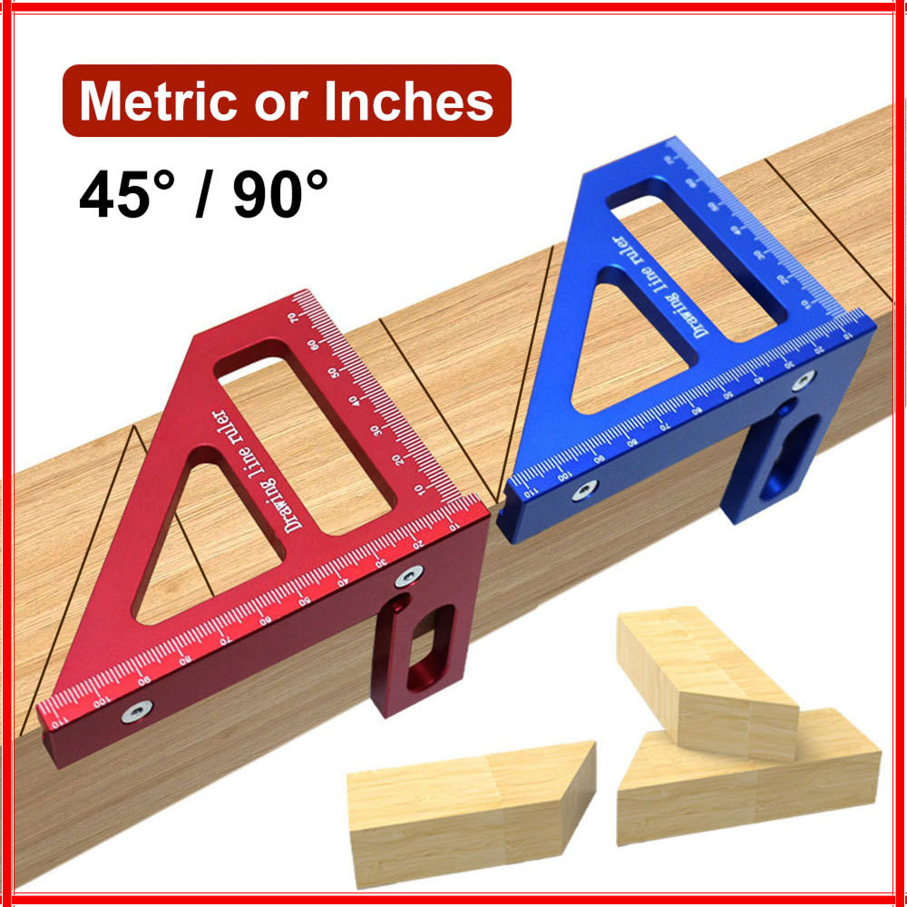 Aluminum alloy woodworking triangle ruler right angle marking 45 ...