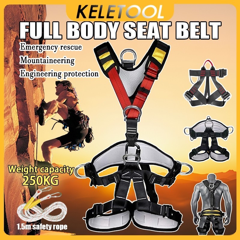 Professional climbing safety belt 5-point D-ring human climbing safety ...