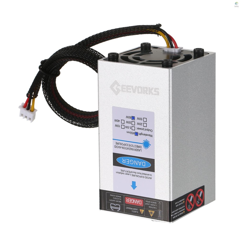 Geevorks 450nm 80W Laser Module Fixed Focal Length Laser Engraving Head ...