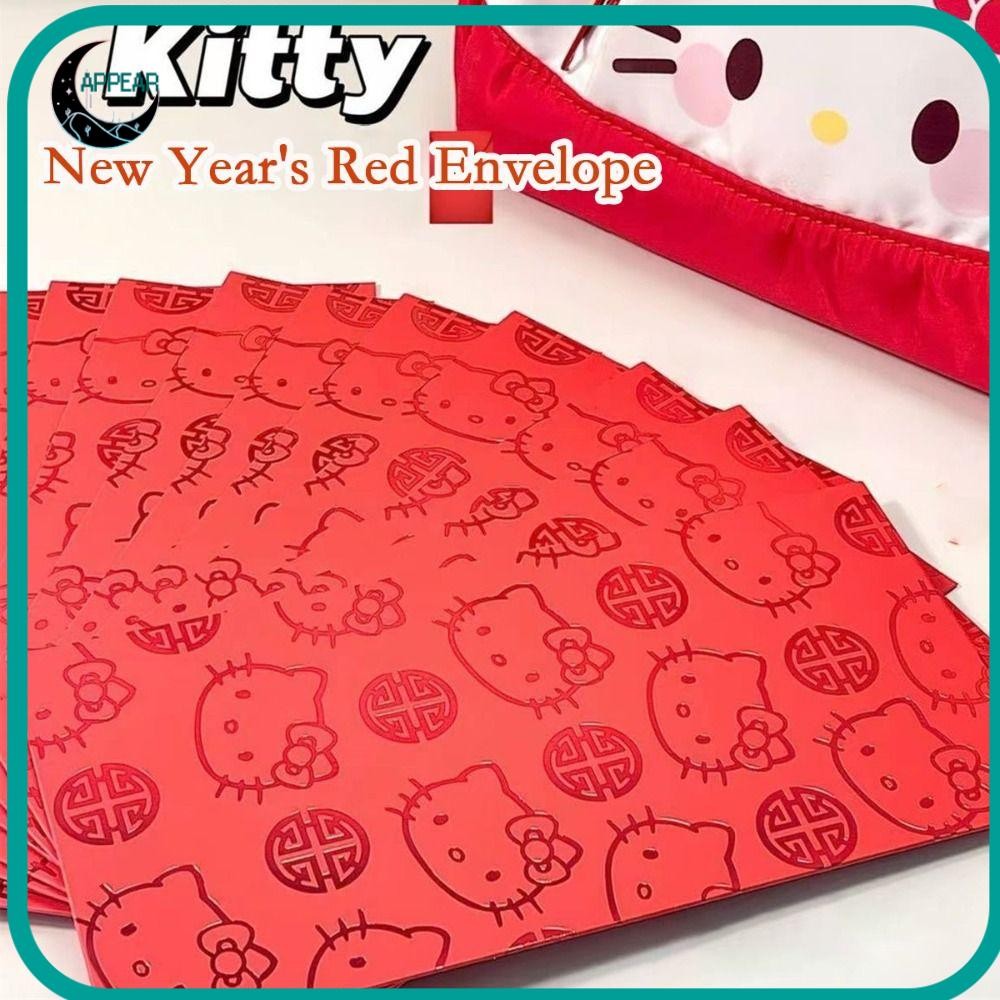 APPEAR 10PCS Chinese Red Envelope, HelloKitty Crayon Shin-chan Packet ...
