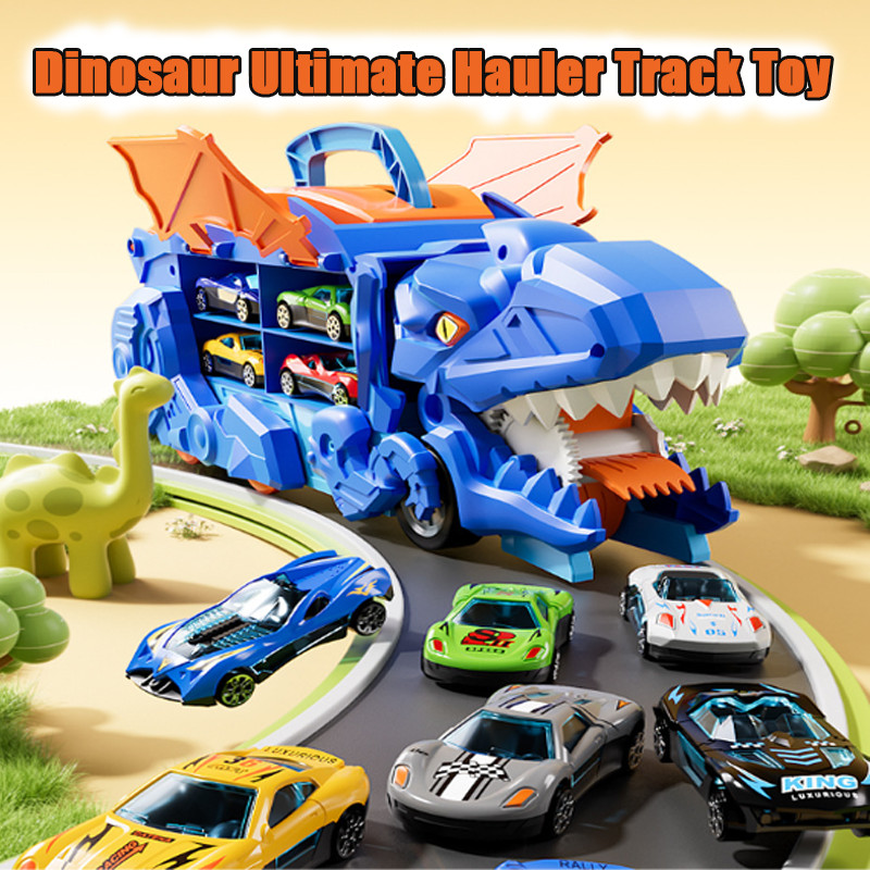 Dinosaur Ultimate Hauler Track Toy Diecast Toys Kids Launch Dinosaur ...
